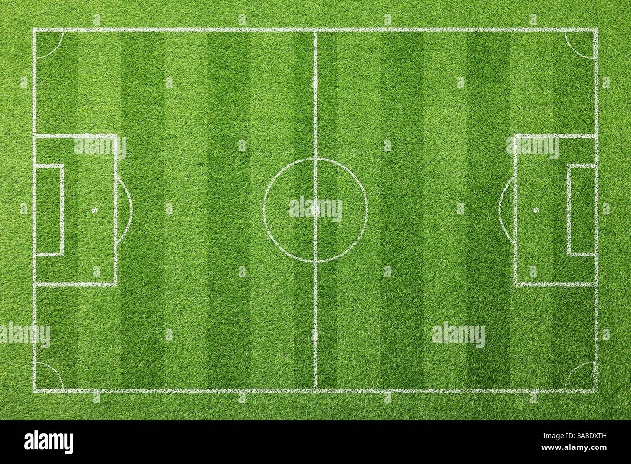Football field with markings on green turf Stock Photo - Alamy
