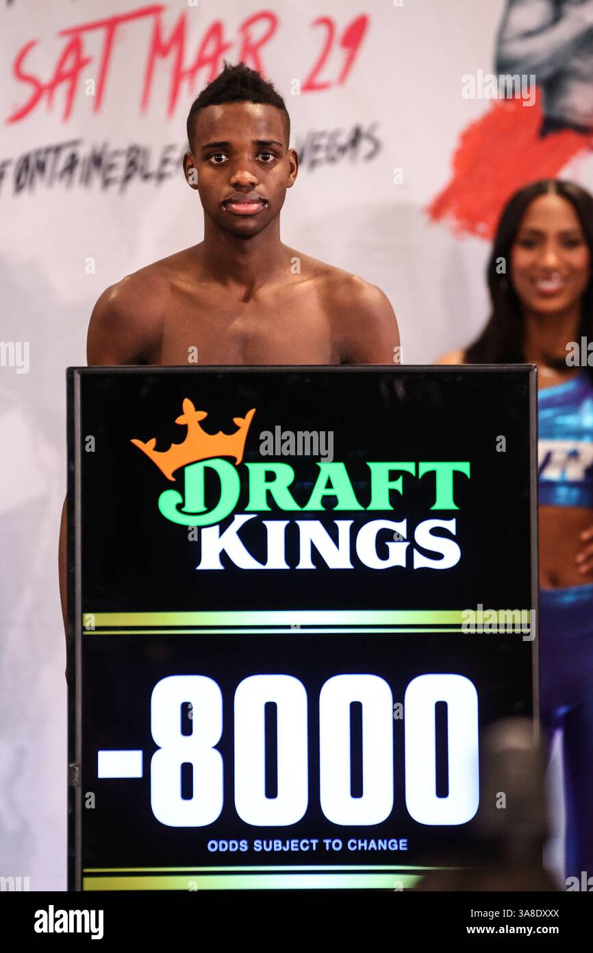 Las Vegas, NV, USA. 28th Mar, 2025. Junior Lightweight Dedrick Crocklem ...