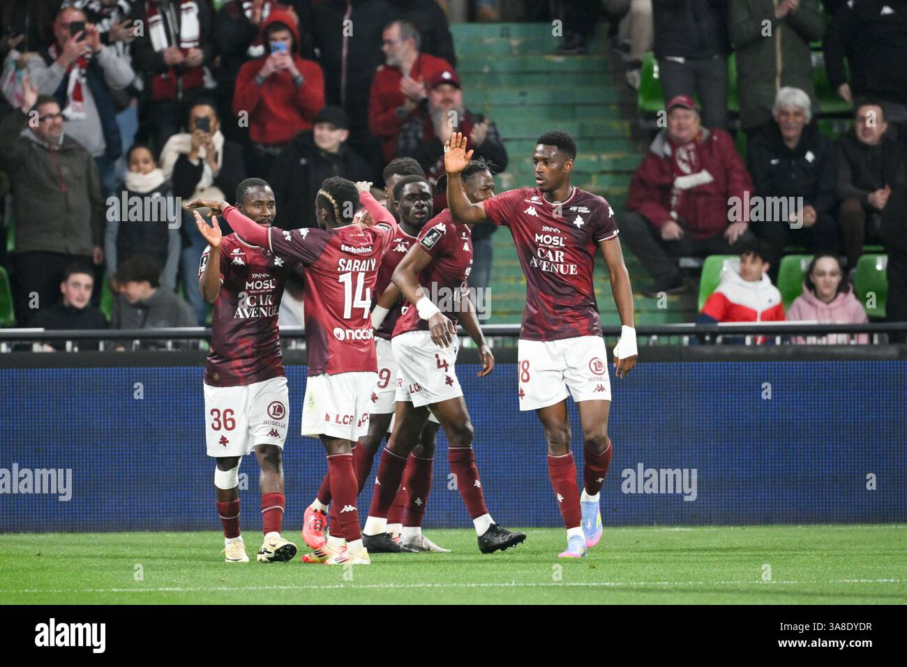18 Idrissa GUEYE (fcm) - 36 Ablie JALLOW (fcm) during the Ligue 2 BKT ...