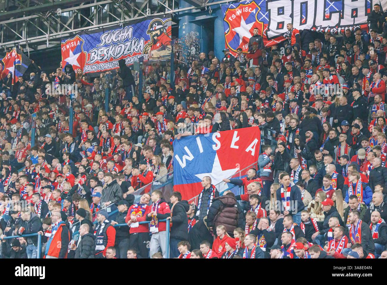 KRAKOW, POLAND, Mar 28 2025, A FOOTBALL MATCH BETWEEN WISLA KRAKOW AND ...