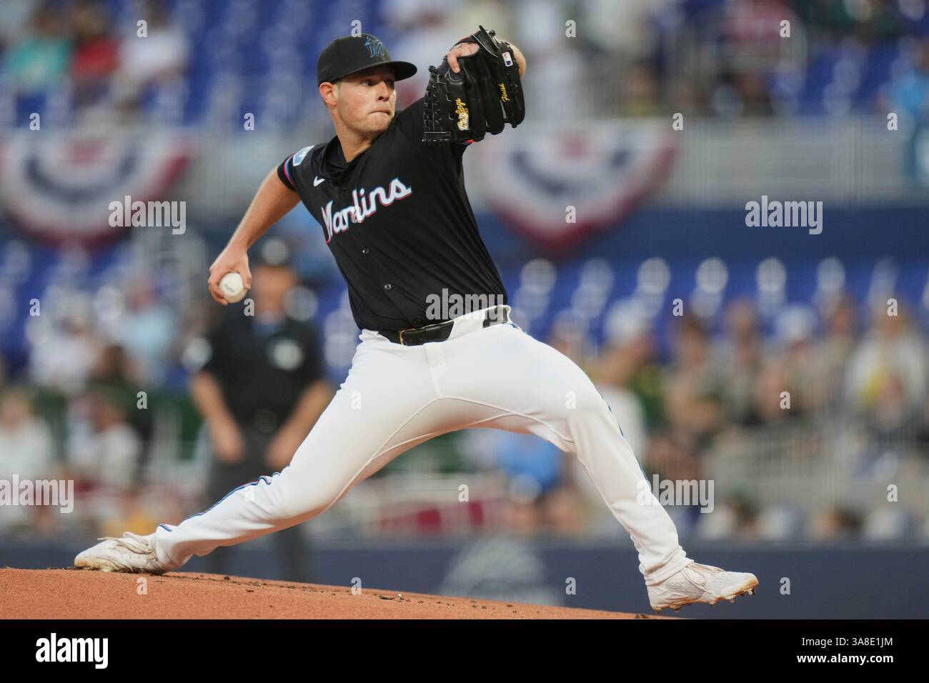 Miami Marlins pitcher Connor Gillispie throws during the first inning ...