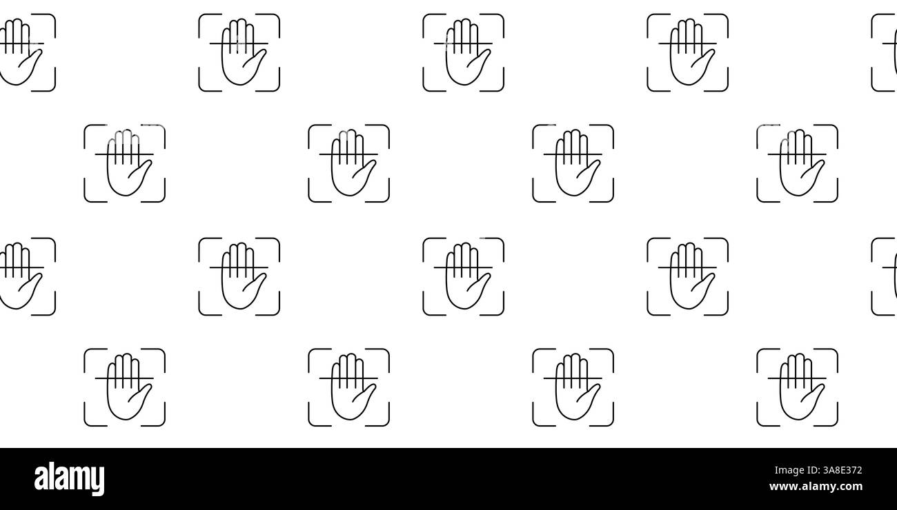 Patterns of hand symbols in a modern minimalist design throughout the ...