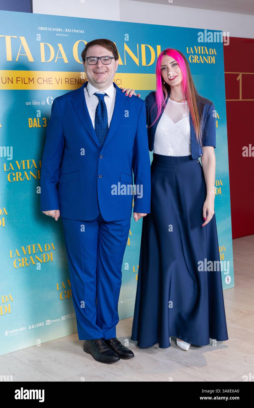 Rome, Italy. 28th Mar, 2025. Margherita Tercon and Damiano Tercon ...