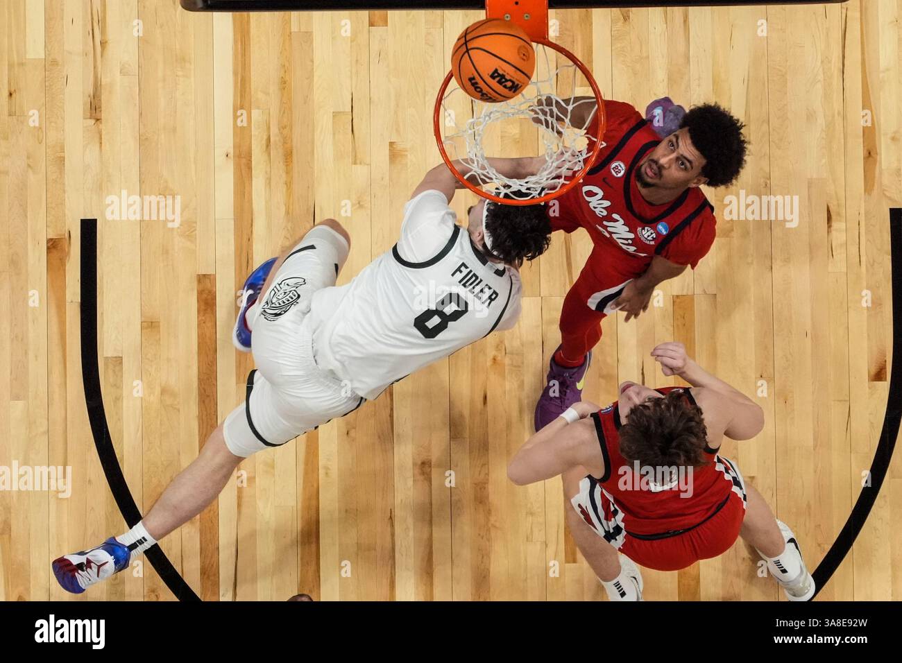 Michigan State forward Frankie Fidler (8) shoots against Mississippi ...
