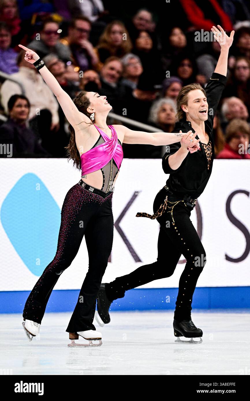 Boston, USA. 28th Mar 2025. Allison REED & Saulius AMBRULEVICIUS (LTU ...