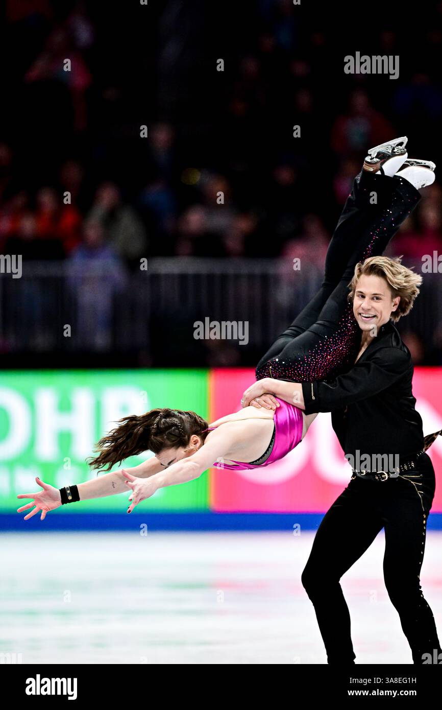 Boston, USA. 28th Mar 2025. Allison REED & Saulius AMBRULEVICIUS (LTU ...