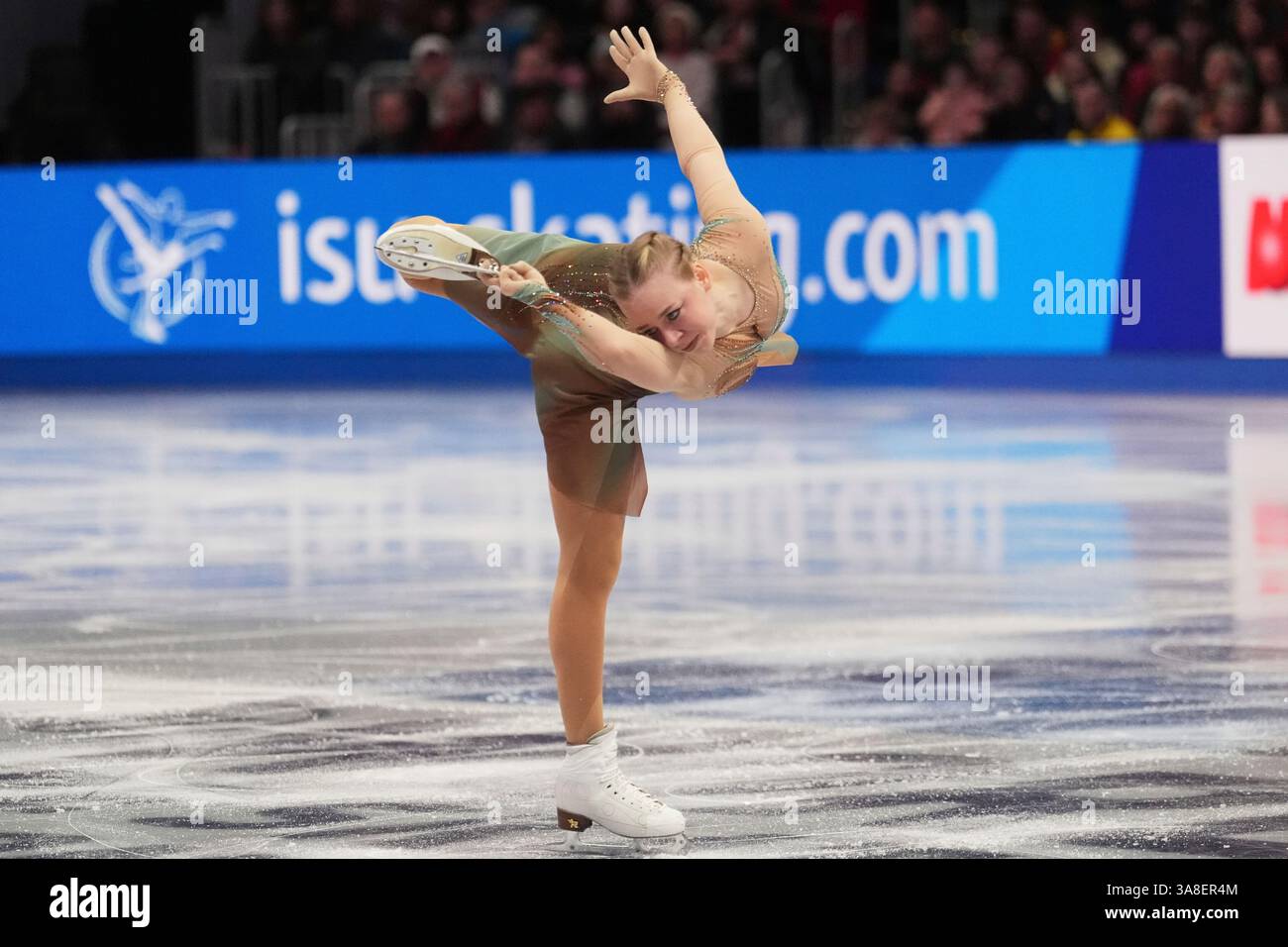 Niina Petrokina, of Estonia, performs during the women's free skating ...