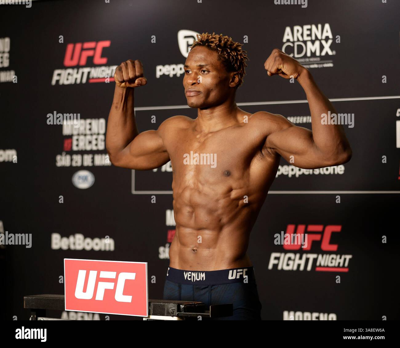 Mexico City, Mexico, MEX. 28th Mar, 2025. ATEBA GAUTIER poses on the ...