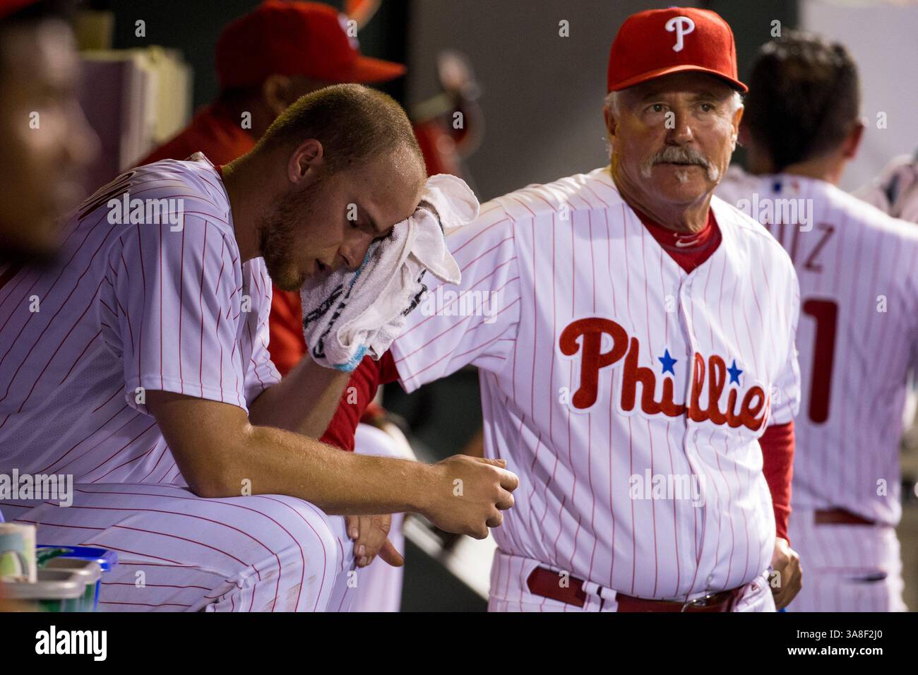 August 17, 2016: Philadelphia Phillies pitching coach Bob McClure (22 ...