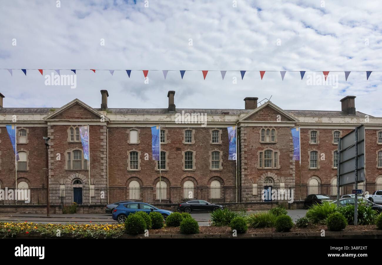 Former jail building Northern Ireland. Front facade Armagh Gaol ...