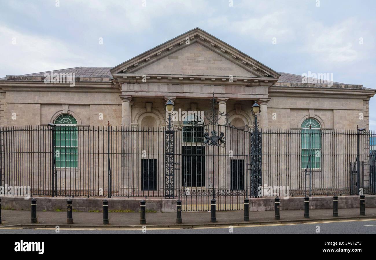 Front view of Armagh Courthouse neoclassical style facade court ...