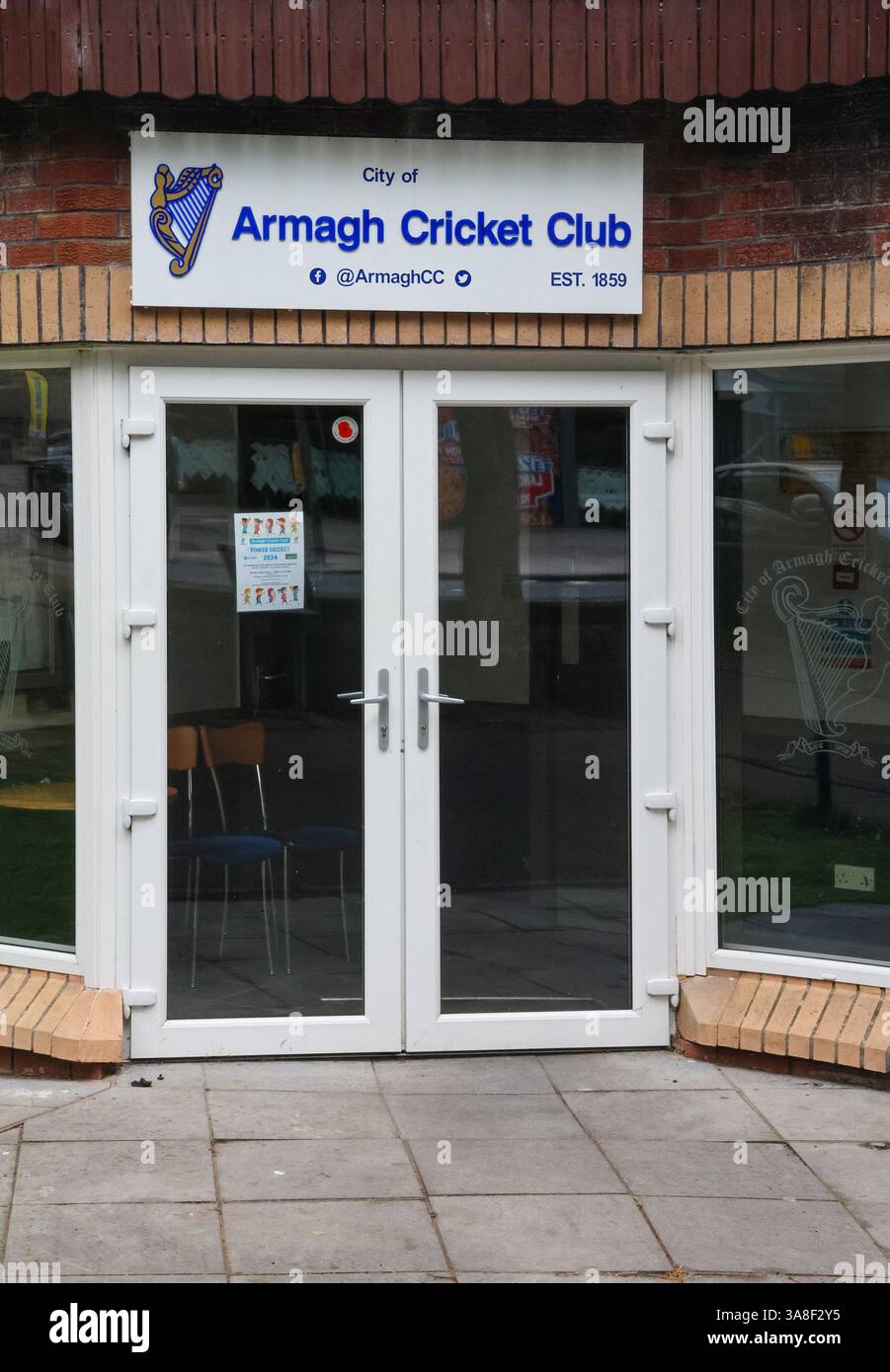 City of Armagh Cricket Club pavilion front entrance on The Mall Armagh ...
