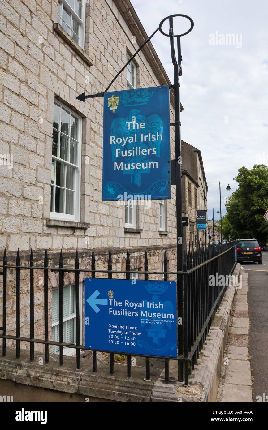 Military museum signage Northern Ireland, museum in Armagh, The Royal ...