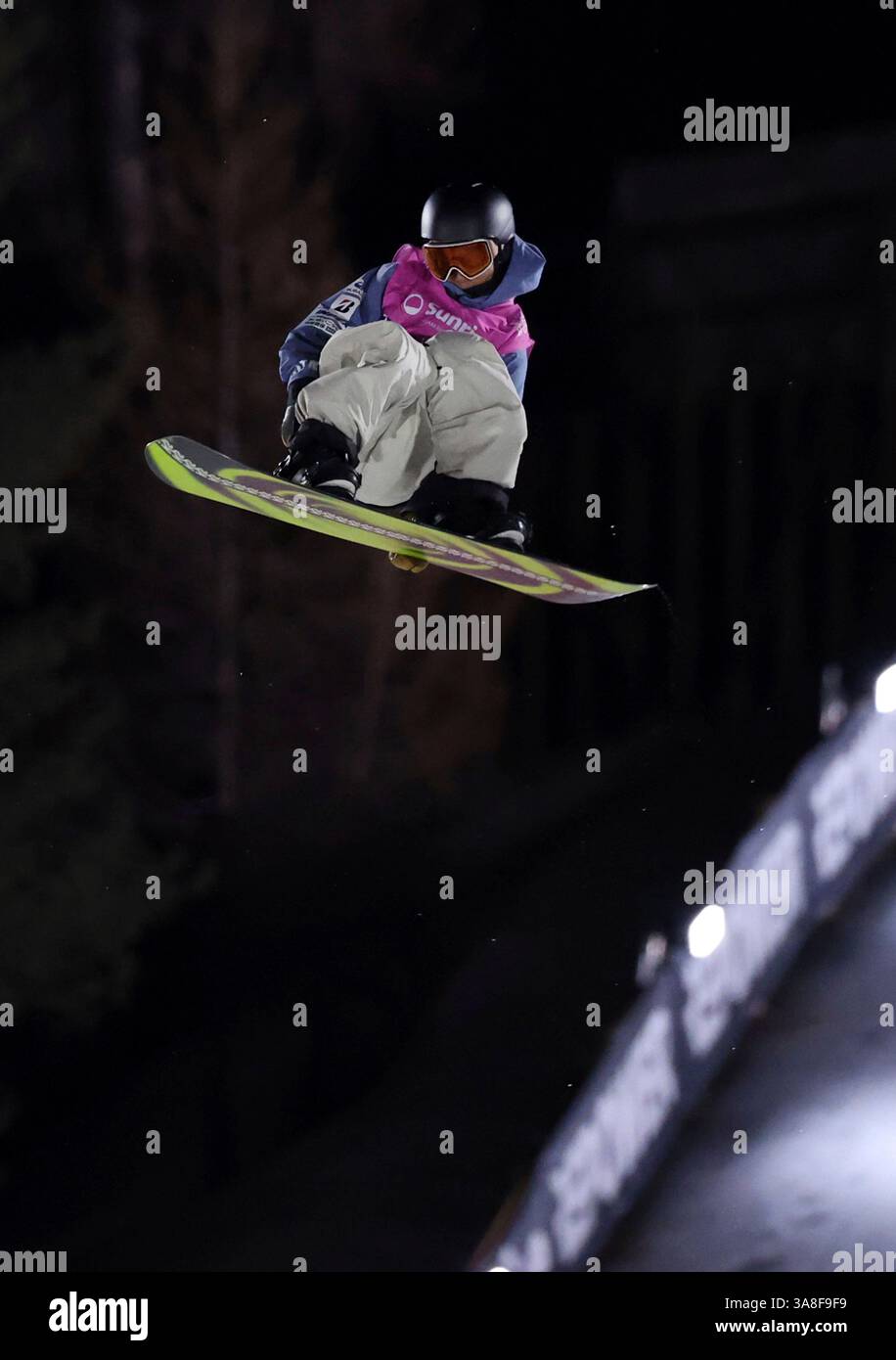 Ryoma Kimata of Japan performs in men's big air the snowboard World ...