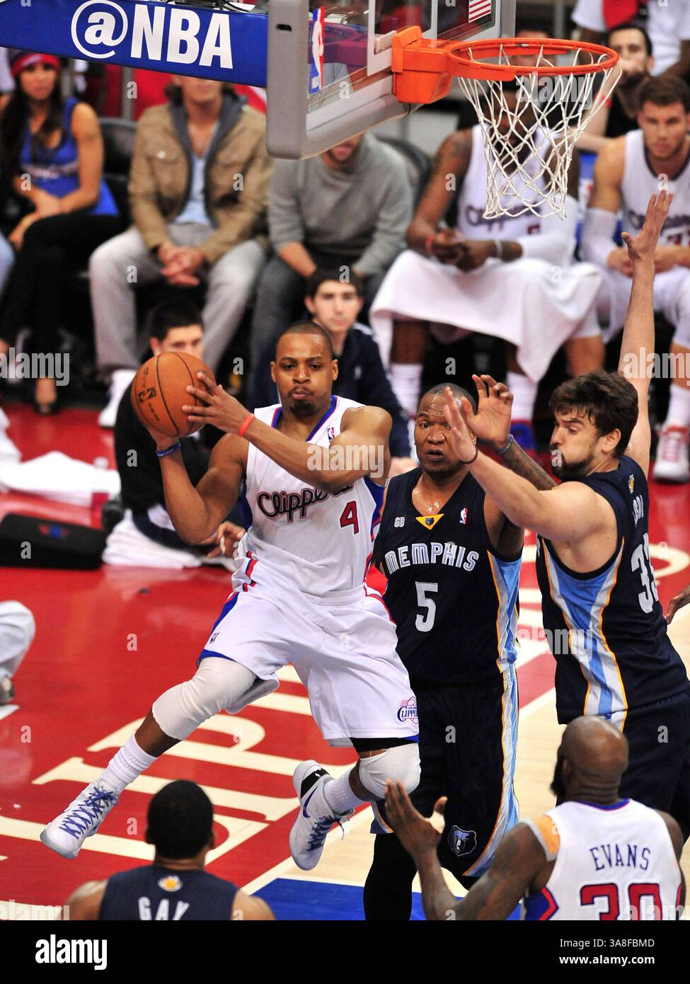 MAY 07, 2012: Randy Foye #4 of the Los Angeles Clippers passes in NBA ...