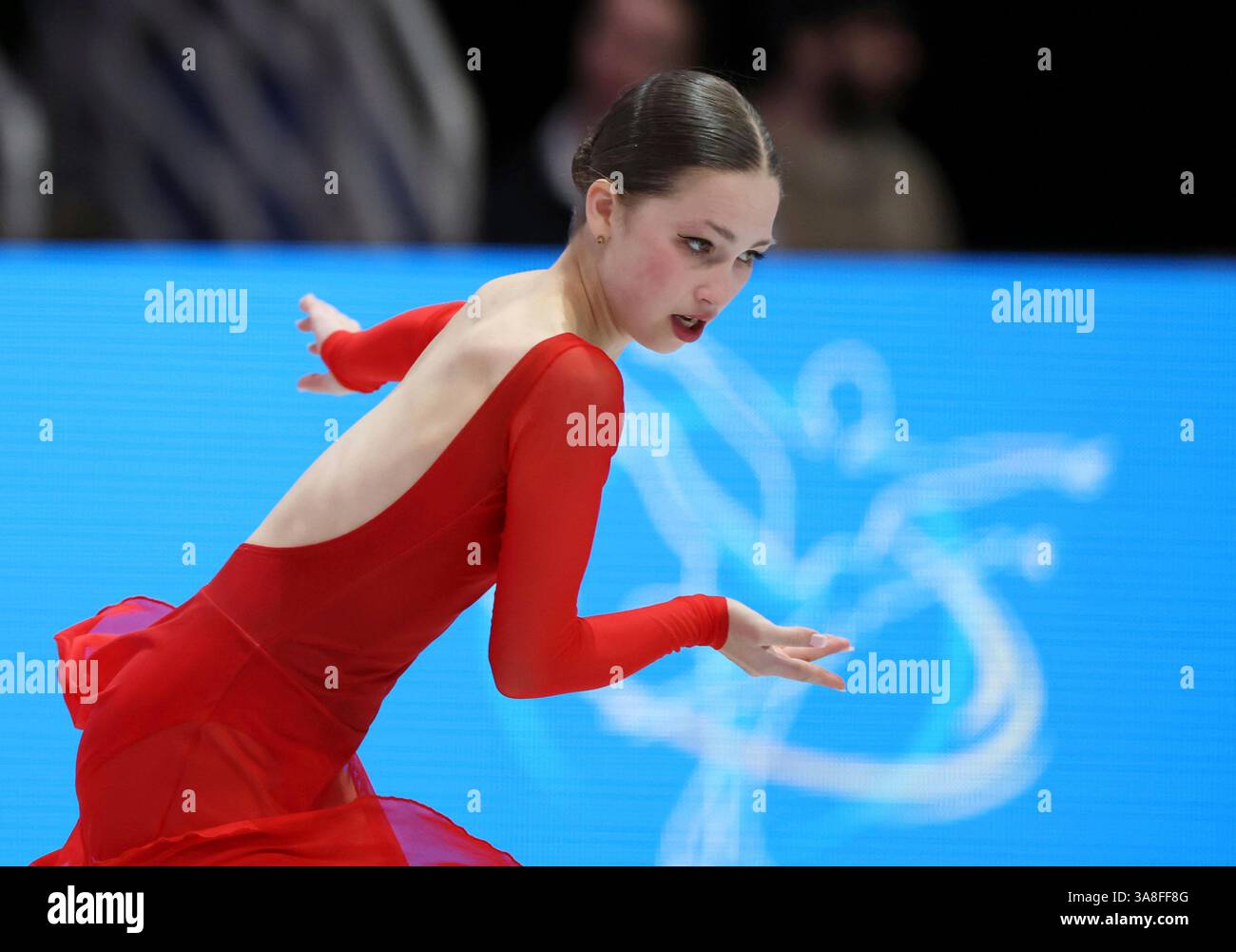 Nina PINZARRONE of Belgium performs during the women's free skating ...