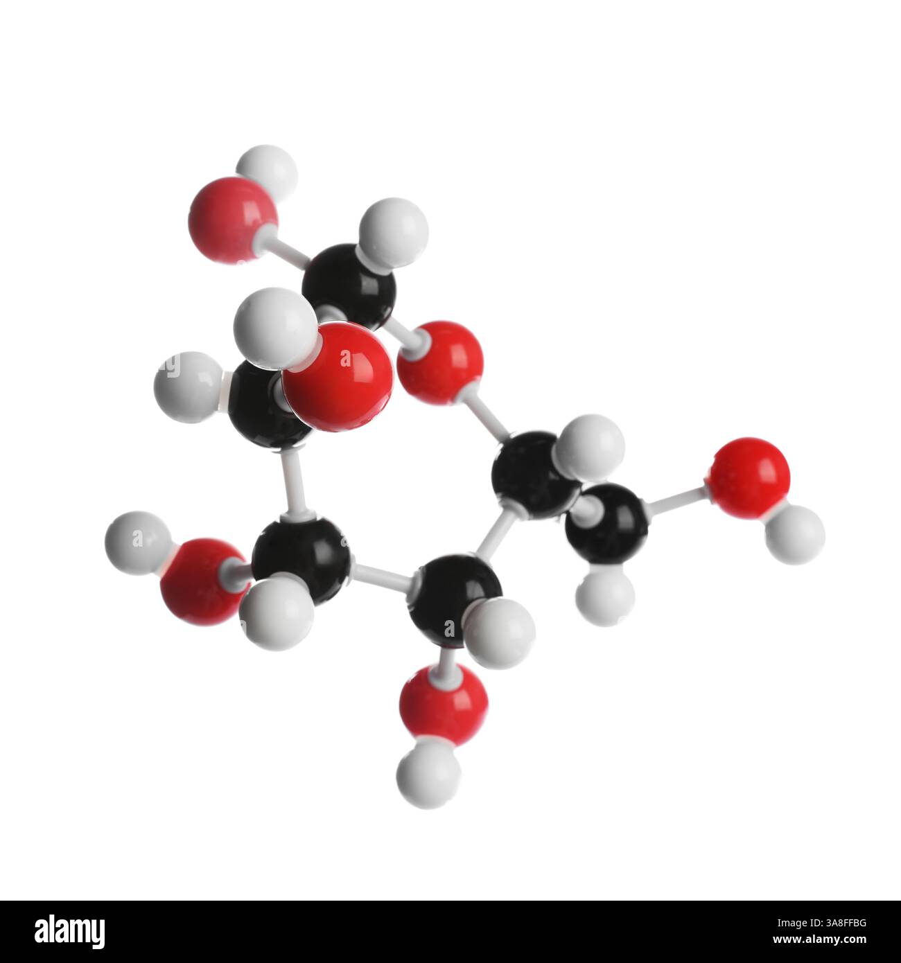 Molecule of glucose isolated on white. Chemical model Stock Photo - Alamy