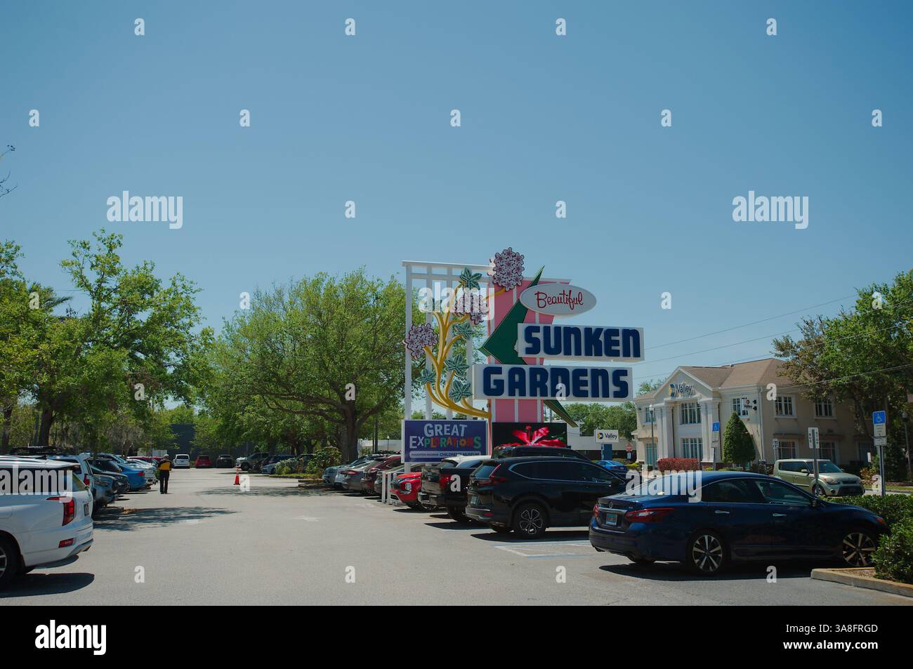 Editorial Use Only St. Petersburg, Florida, USA March 27, 2025. Sign for Sunken Gardens and ...