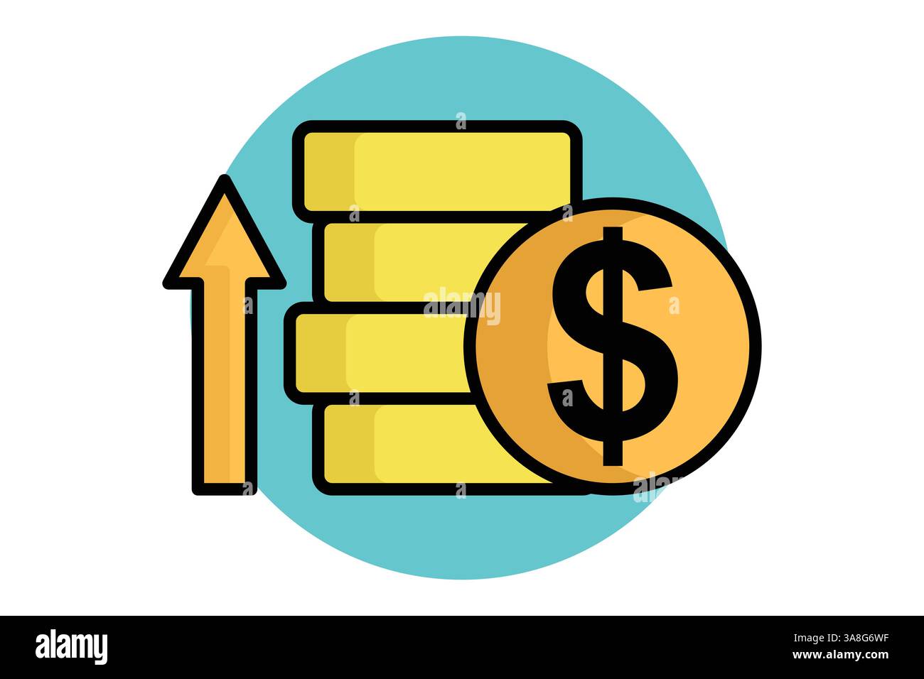 Profit icon. colored outline icon style. icon related to digital ...