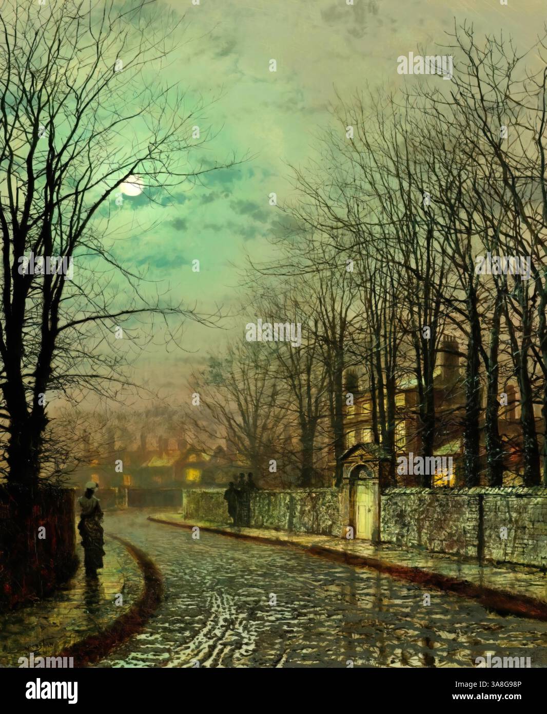 The Tryst, 1886 (painting) by Grimshaw, John Atkinson (1836-93) English ...