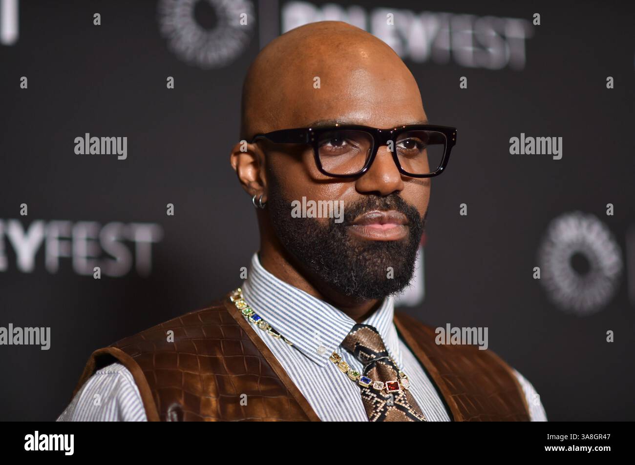 Carl Clemons-Hopkins arrives at a screening of "Hacks" during PaleyFest ...