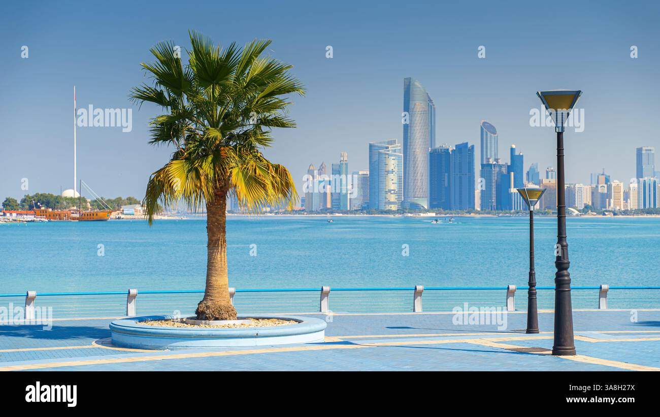 Abu Dhabi, United Arab Emirates - Jan 10 2024, Panoramic view of the ...