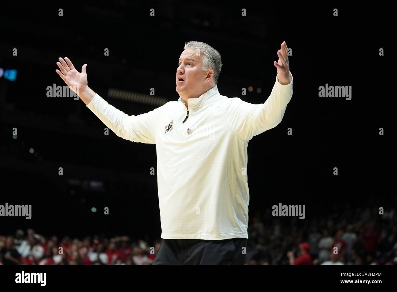 Purdue head coach Matt Painter is seen on the sidelines during the ...