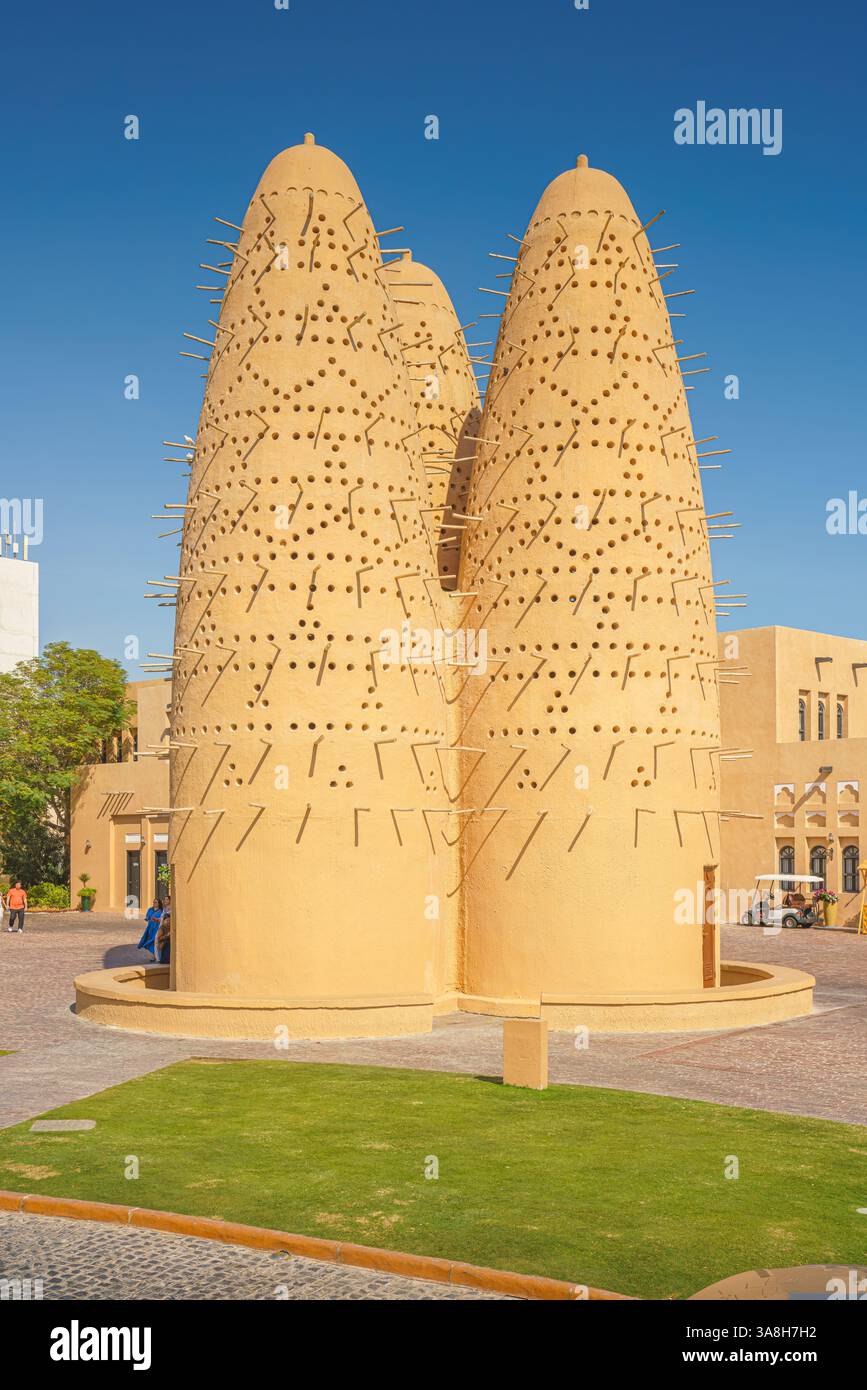 Doha, Qatar- Jan 14 2024, a view of traditional Arabian pigeon house ...