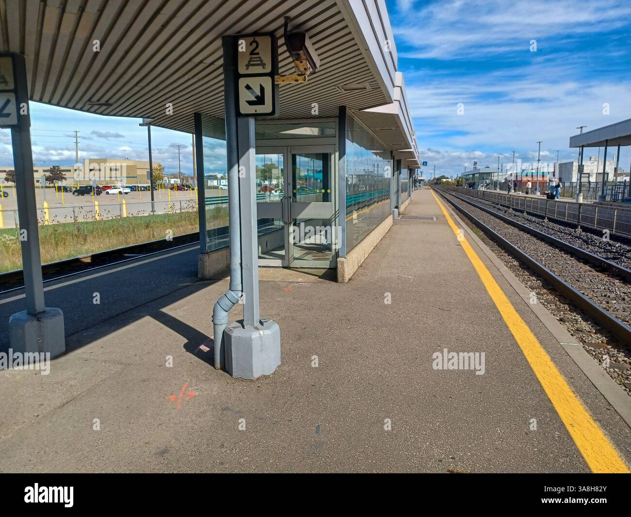 Burlington, ON, Canada – August 2, 2024: View of the Bronte GO train ...