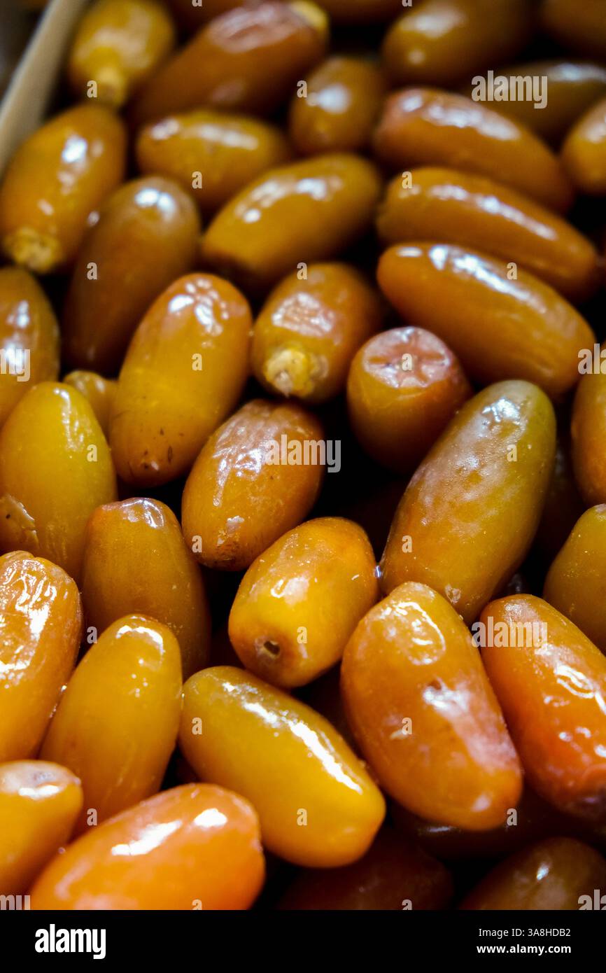 Fresh ruthob dates for iftar in Ramadan Stock Photo - Alamy