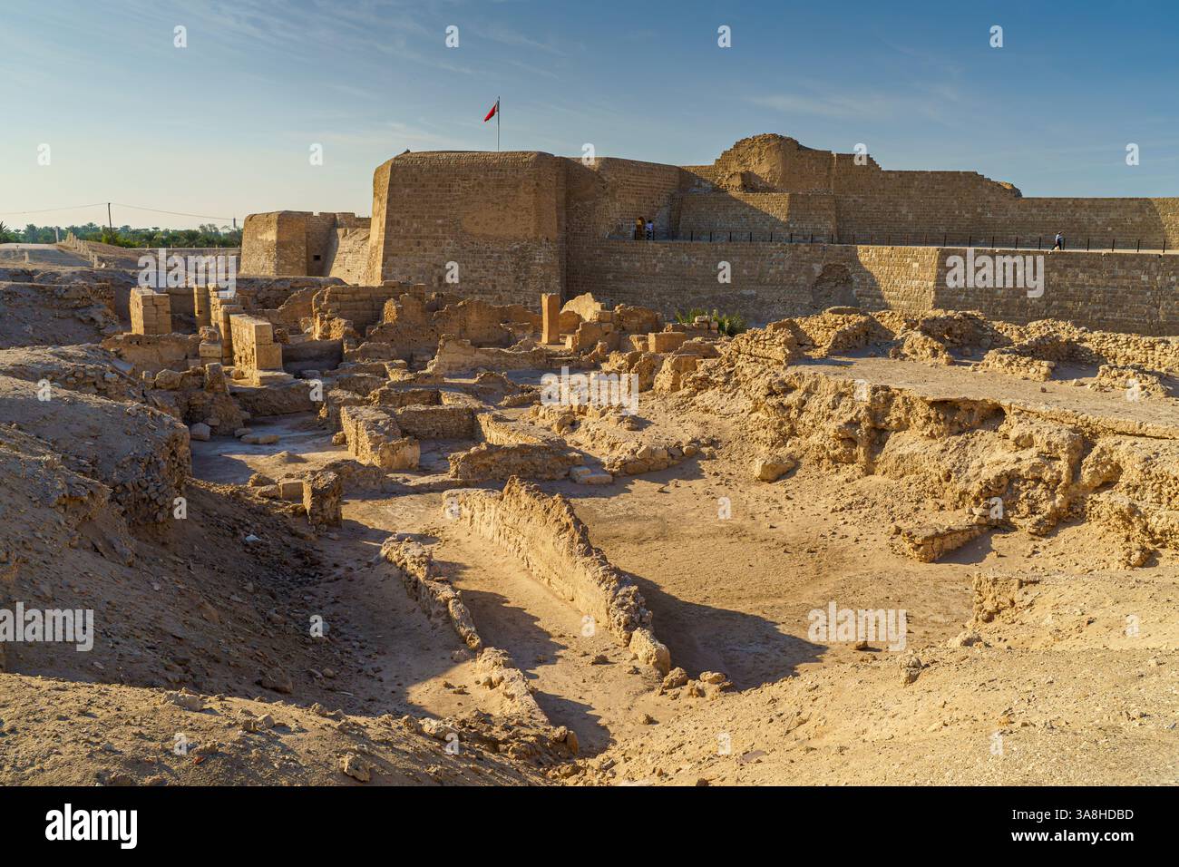 Manama, Bahrain - Jan 15 2024, Panoramic view of the ruins of the ...