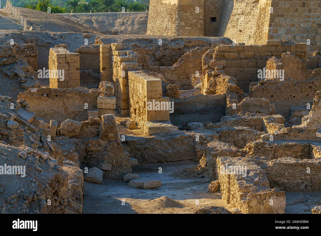 Manama, Bahrain - Jan 15 2024, Panoramic view of the ruins of the ...