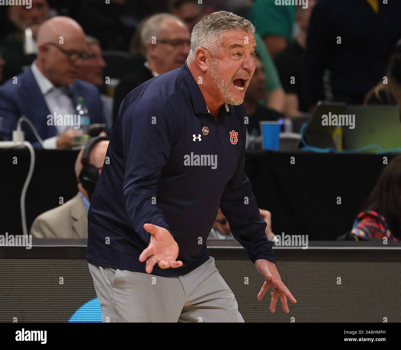 Atlanta, United States. 28th Mar, 2025. Auburn head coach Bruce Pearl ...