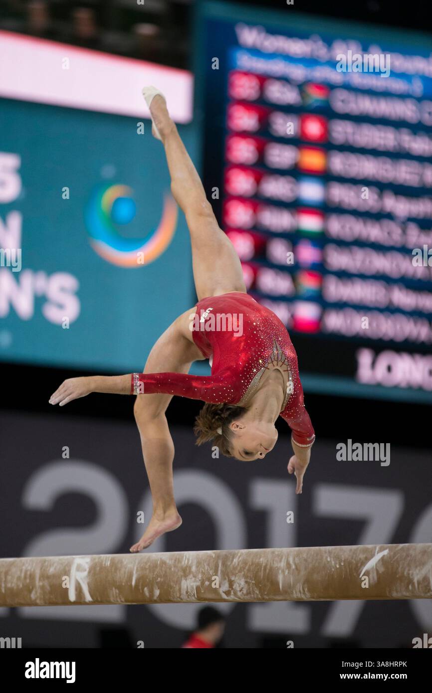 October 4, 2017: Gymnast Ragan Smith (USA) competes during ...