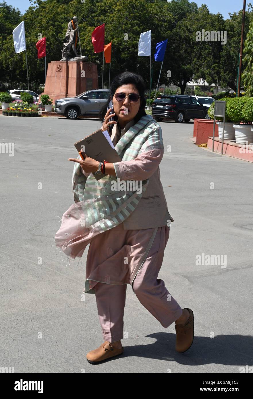 NEW DELHI, INDIA - MARCH 28: BJP MLA Shikha Rai Arrive for attending ...