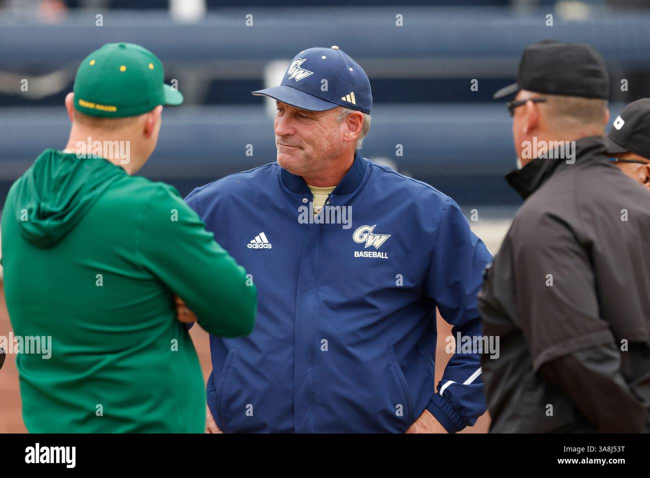 George Washington head coach Gregg Ritchie during an NCAA baseball game ...