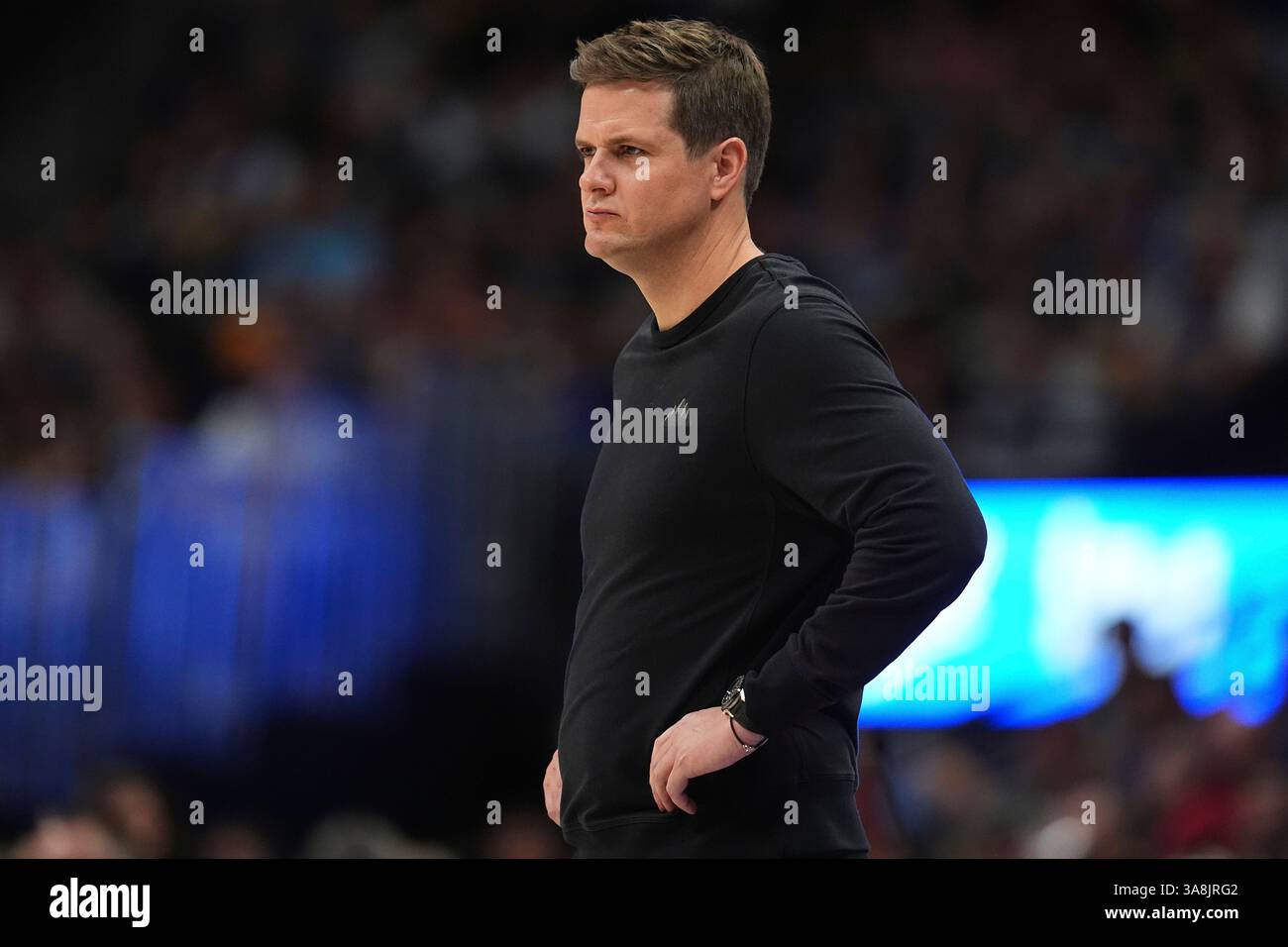 Utah Jazz head coach Will Hardy looks on in the second half of an NBA ...