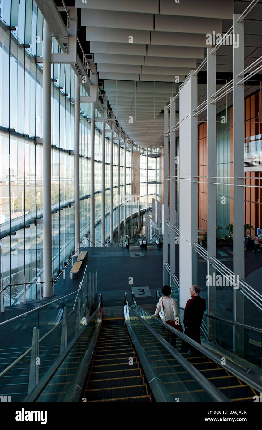 Interior lobby view of the contemporary National Museum of Emerging ...