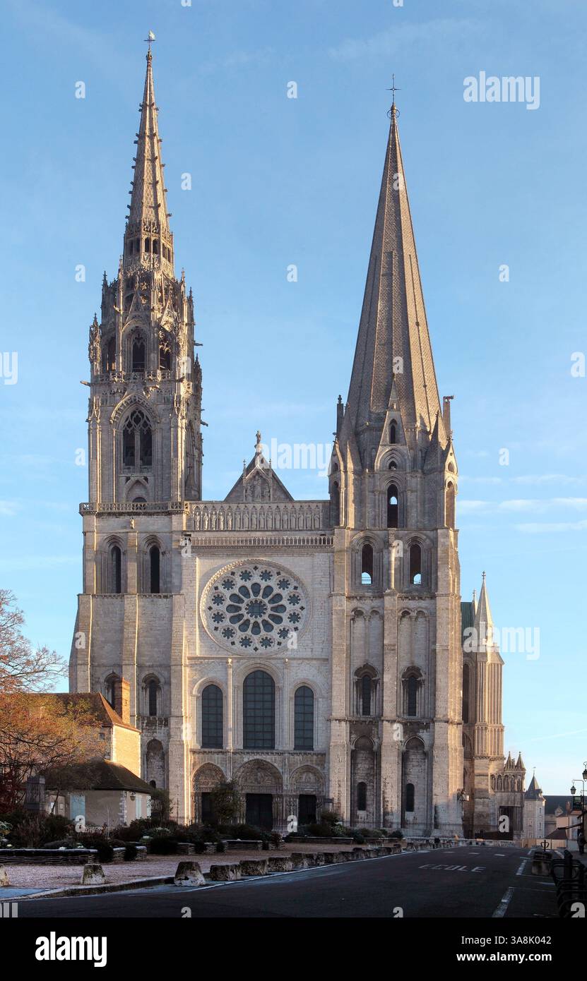 December 9, 2013 - Chartres, France - Western facade of Chartres ...