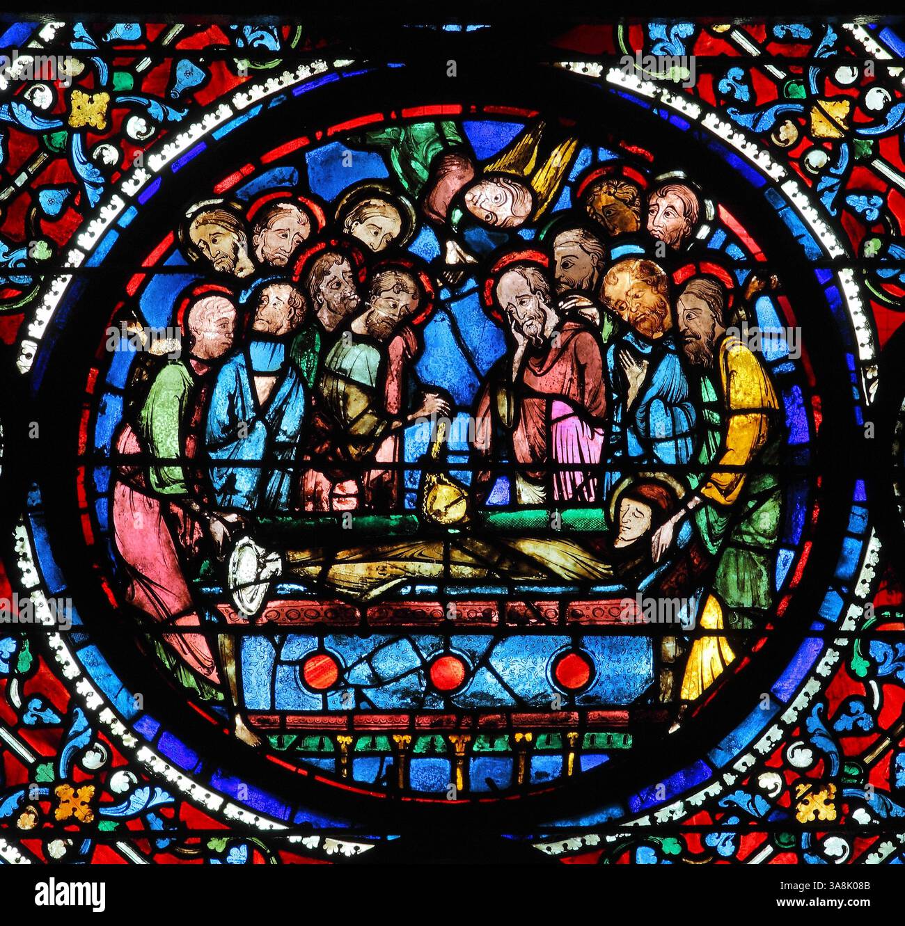 January 10, 2014 - Chartres, France - The 12 apostles, with expressions ...