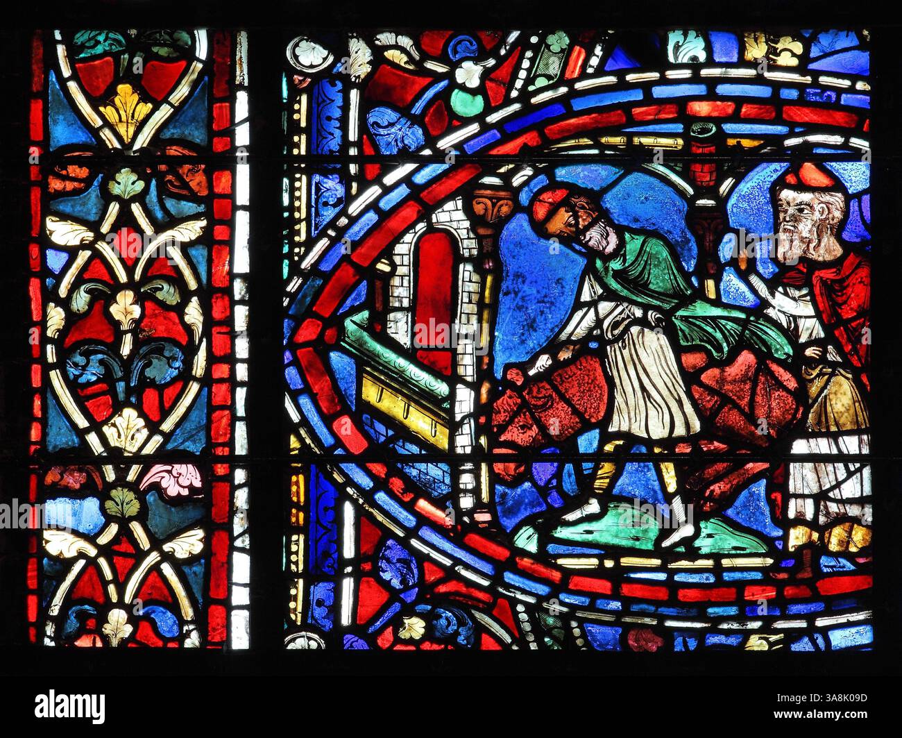 January 10, 2014 - Chartres, France - The father gives orders to a ...