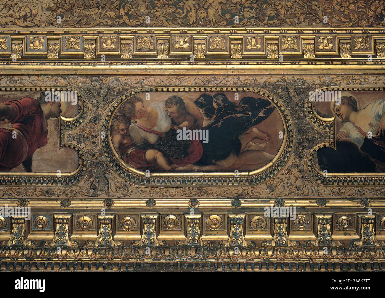 Robusti Jacopo known as Tintoretto, Allegory of the Scuola della CaritÃ , 1564 - 1567, 16th ...