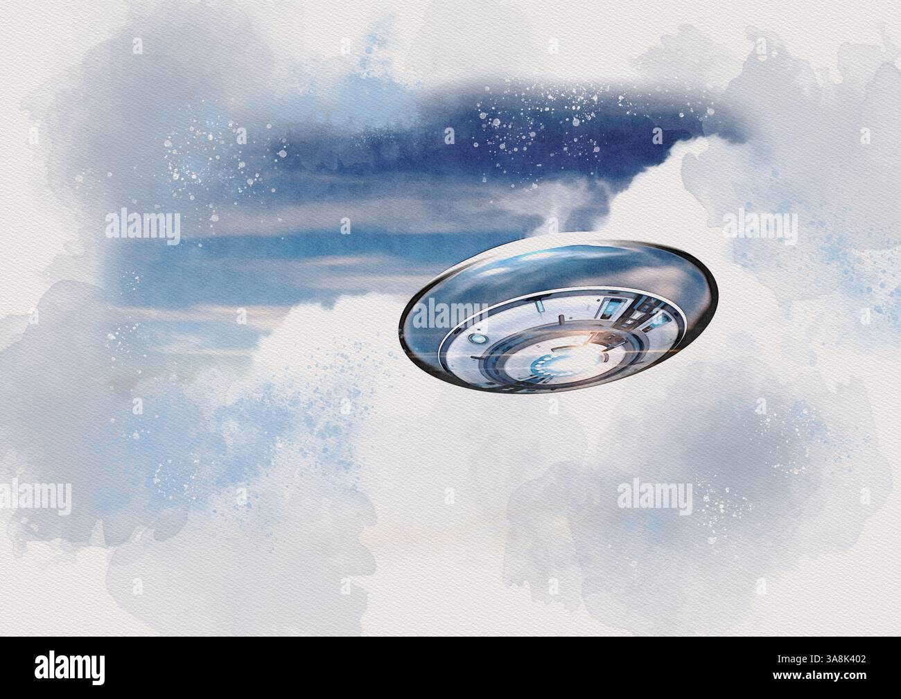 Unidentified flying object (UFO), illustration Stock Photo - Alamy