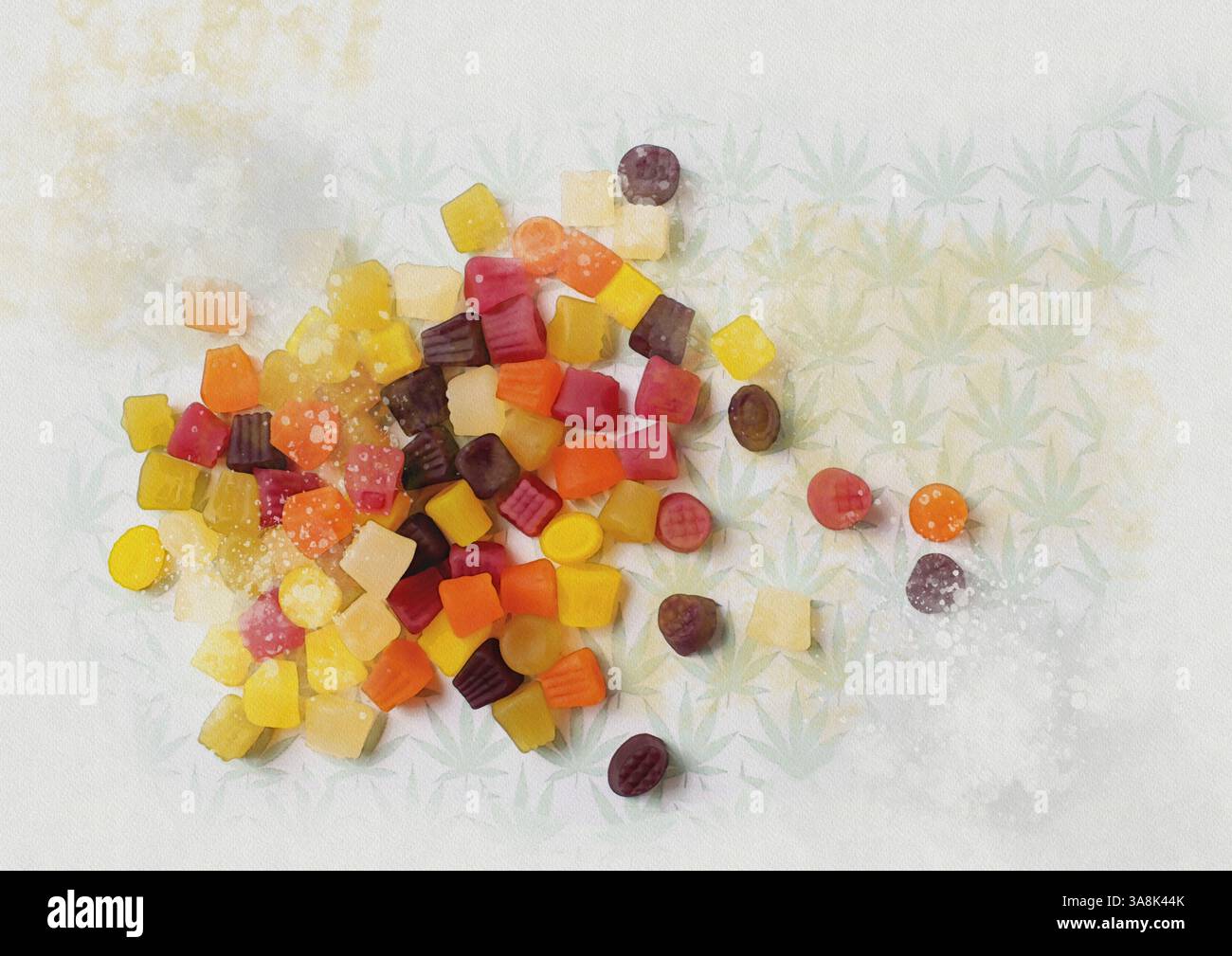 Cannabis gummy food hi-res stock photography and images - Alamy