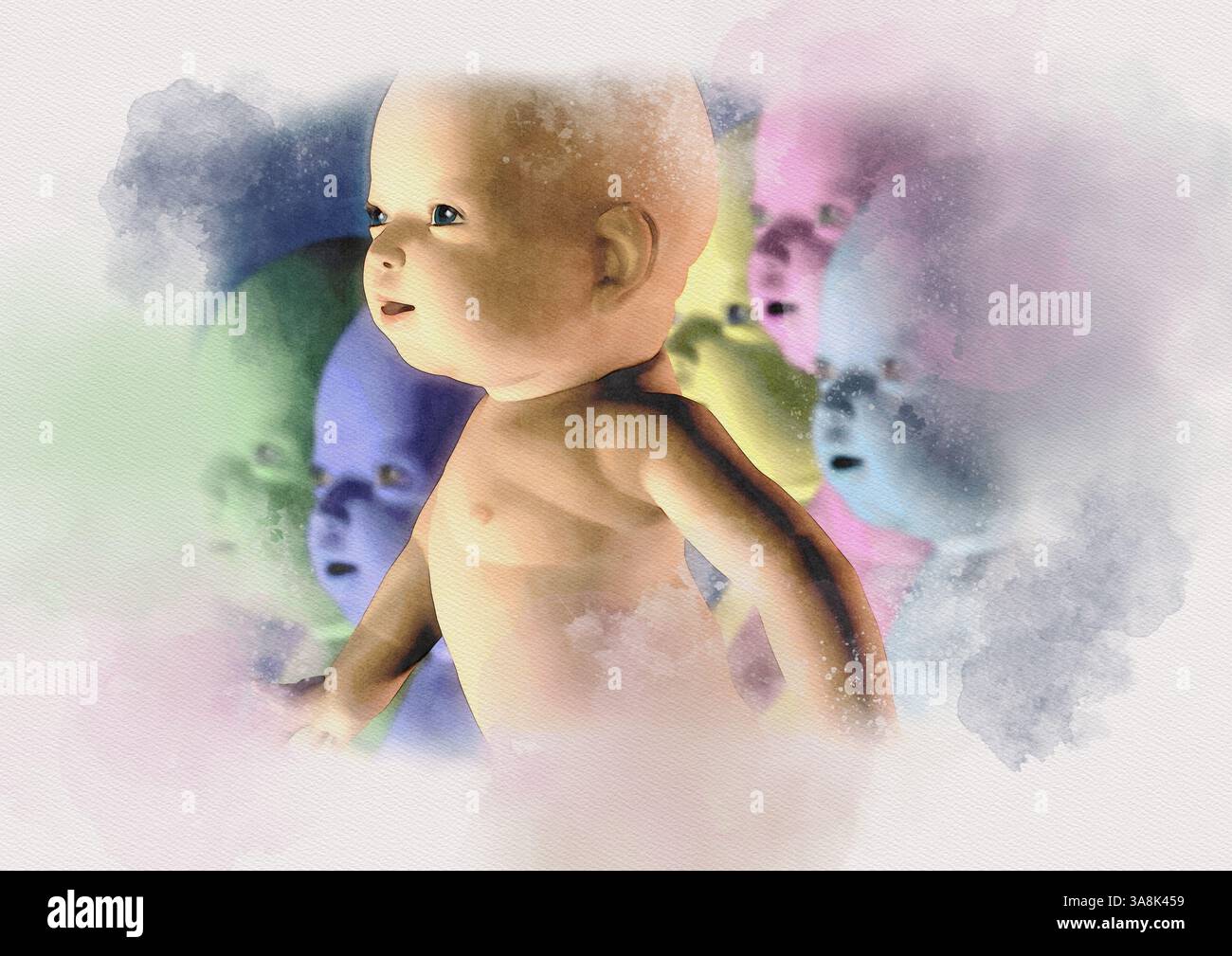 Designer babies, conceptual illustration Stock Photo - Alamy