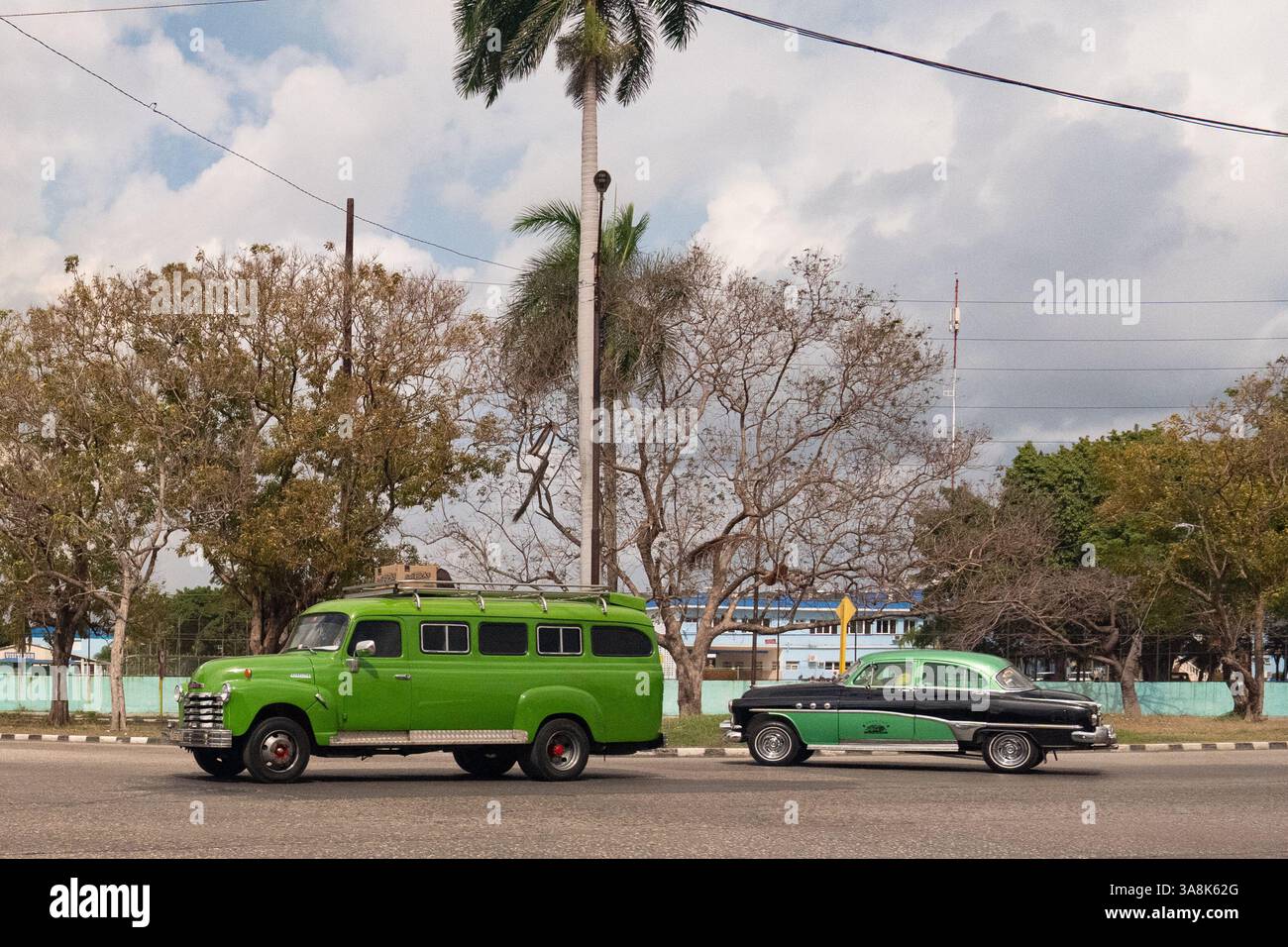 A vintage car is seen Friday, March 28, 2025, in Havana, Cuba. (Photo ...