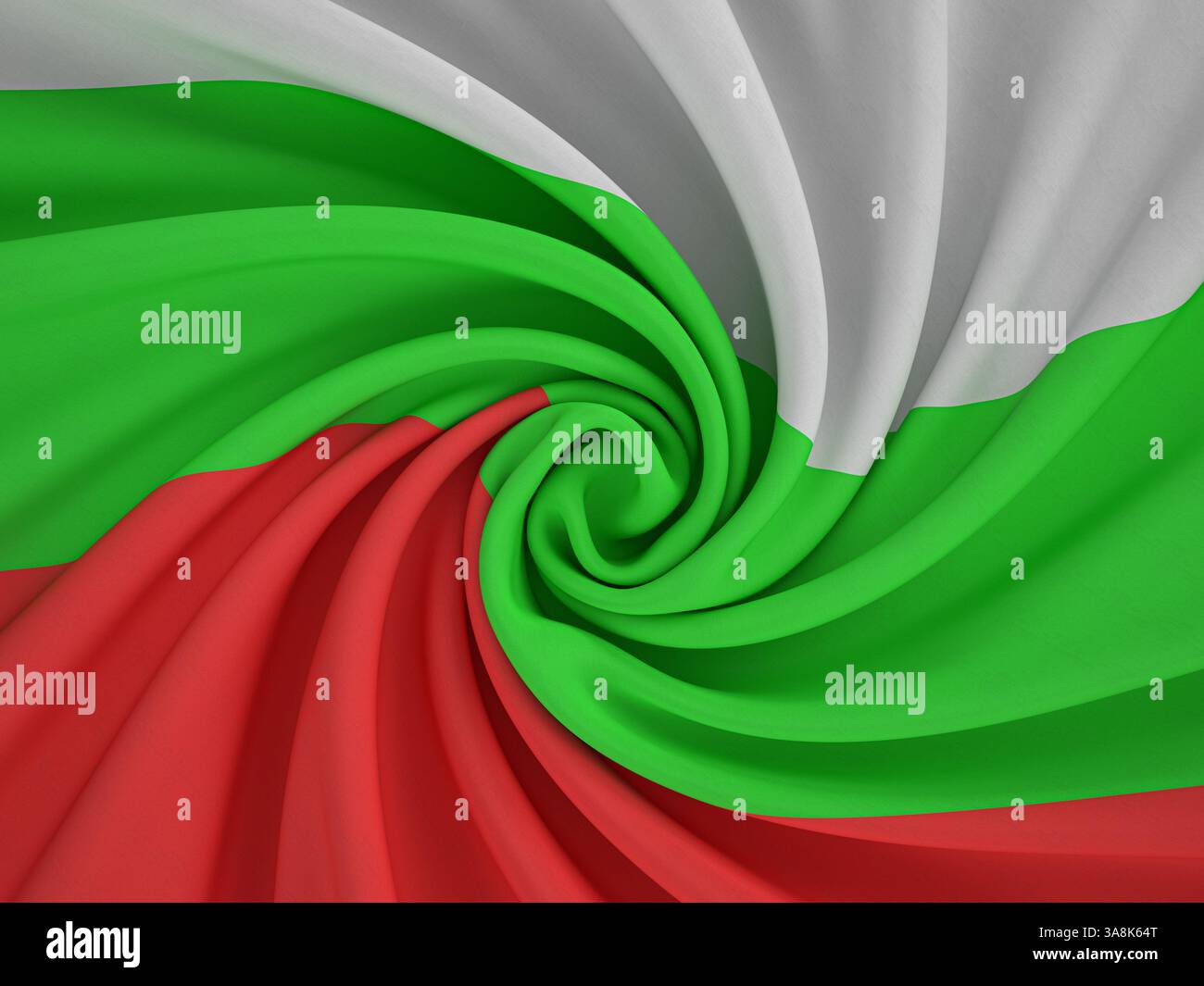 Twisted textile Bulgaria flag background. 3d illustration Stock Photo ...