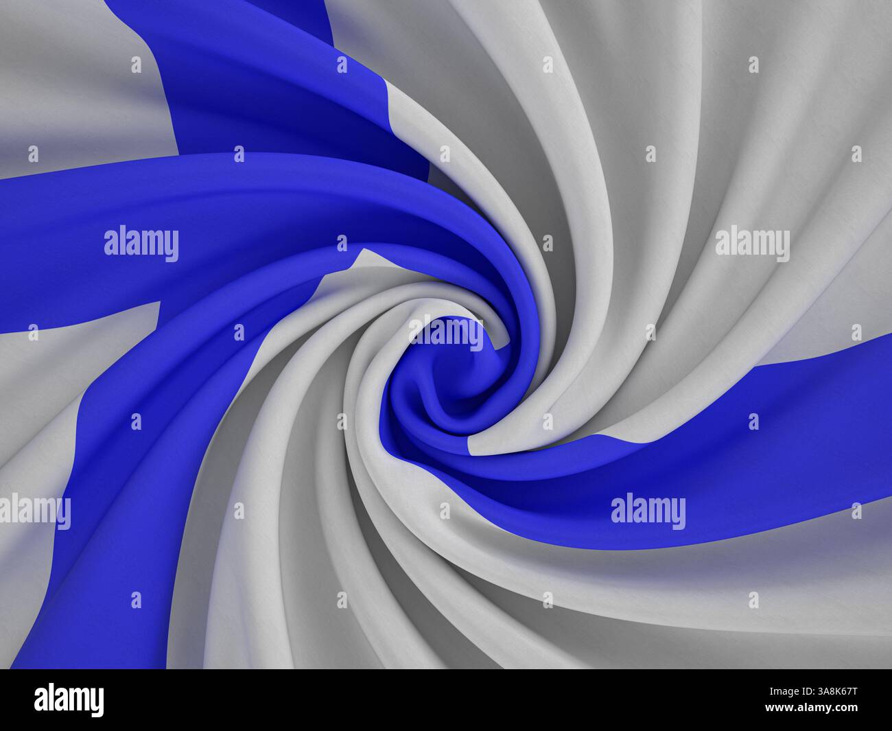 Twisted textile Finland flag background. 3d illustration Stock Photo ...