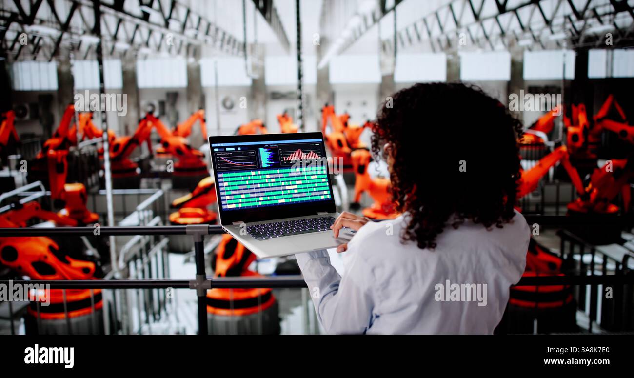 Engineer Operators Using Scada System At Industrial Plant Stock Photo ...