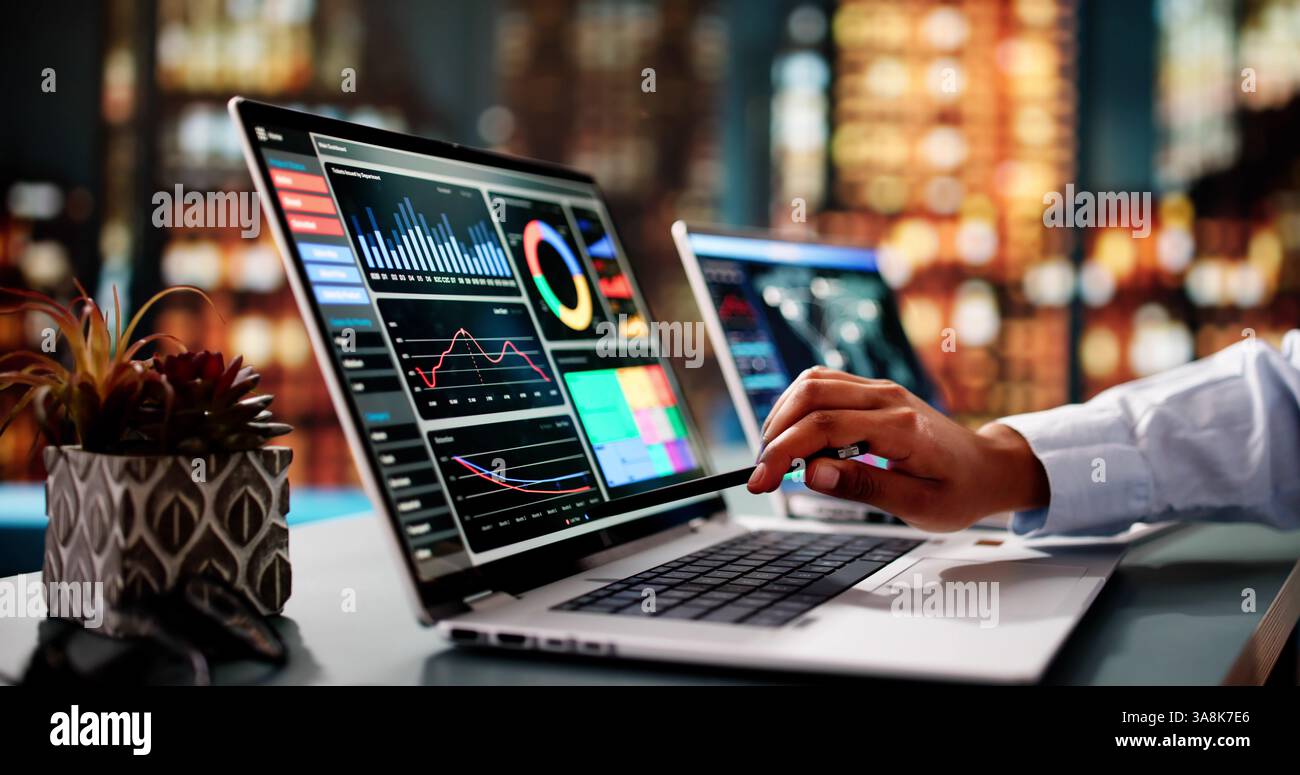 Business Data Analytics Dashboard And KPI Performance Stock Photo - Alamy